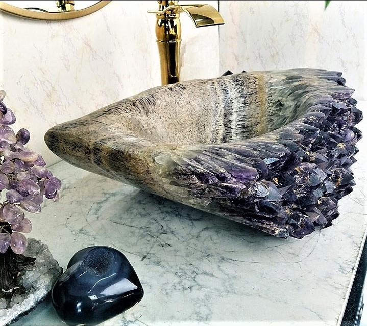 Amethyst Geode Sink #64 {SOLD!} – Designs By Luca, Inc.