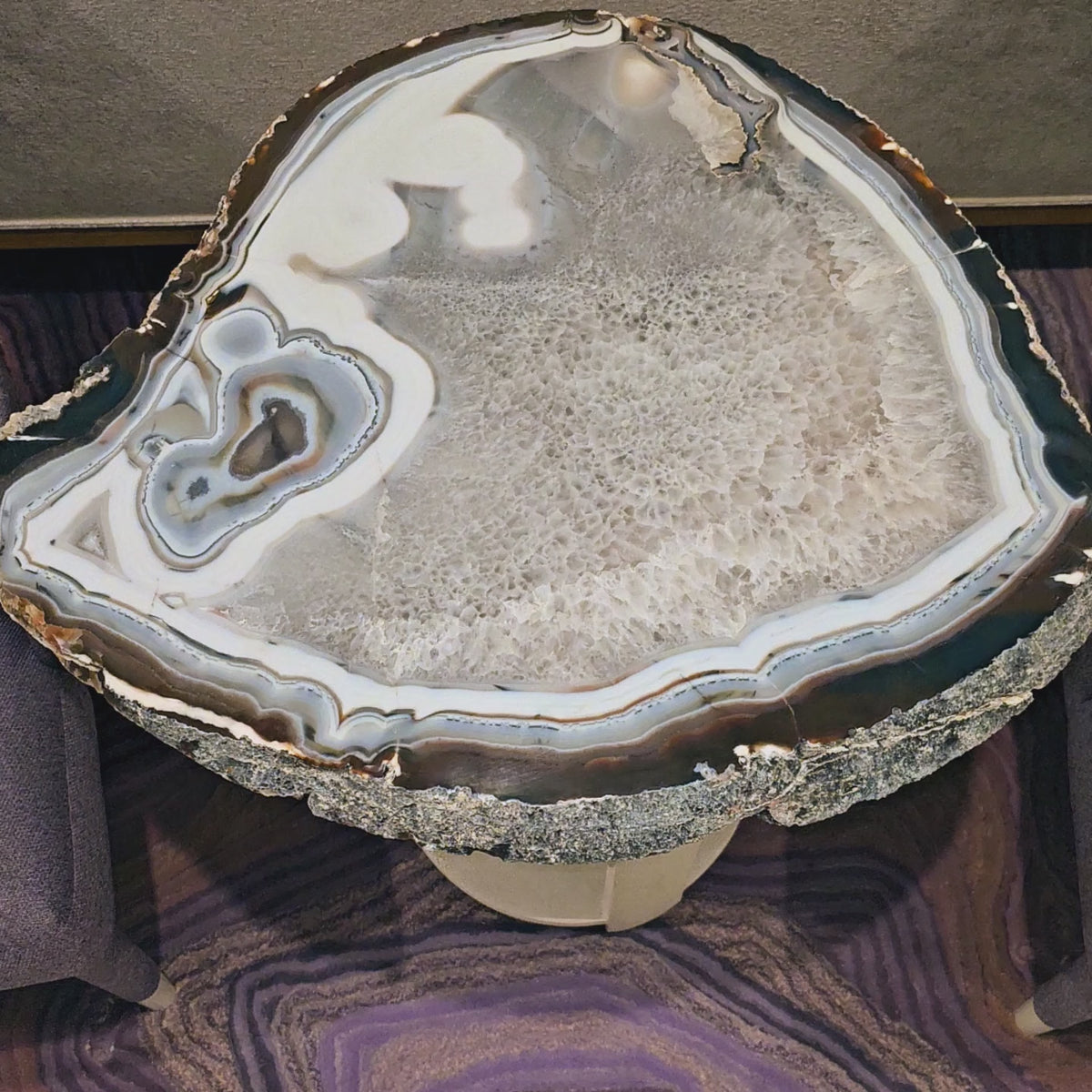 Center Cut Giant Agate Slab #345 { 25 1/2" x 21 1/2" x 1 3/4" thick ...