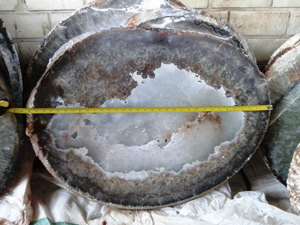 Center Cut Giant Agate Geode Slab #293B {35" x 27" x 2"} – Designs By ...